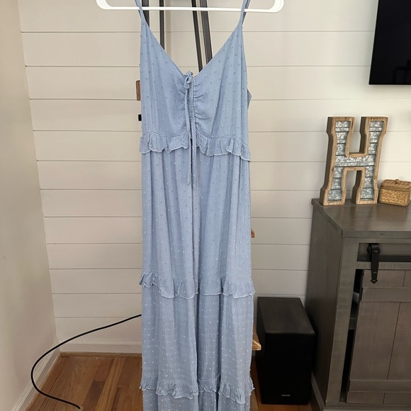 Dresses | Light Blue Spaghetti Strap Maxi Dress | Poshmark
